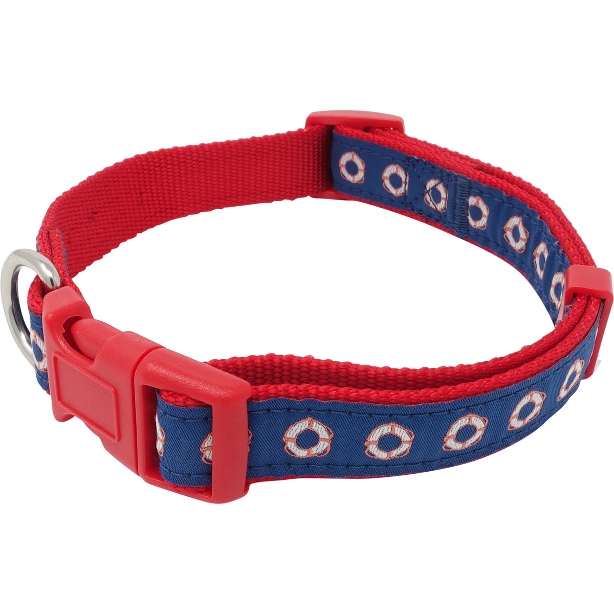 Lifering Adjustable Embroidered Nylon Lifeguard Dog Collar – Nauticollar